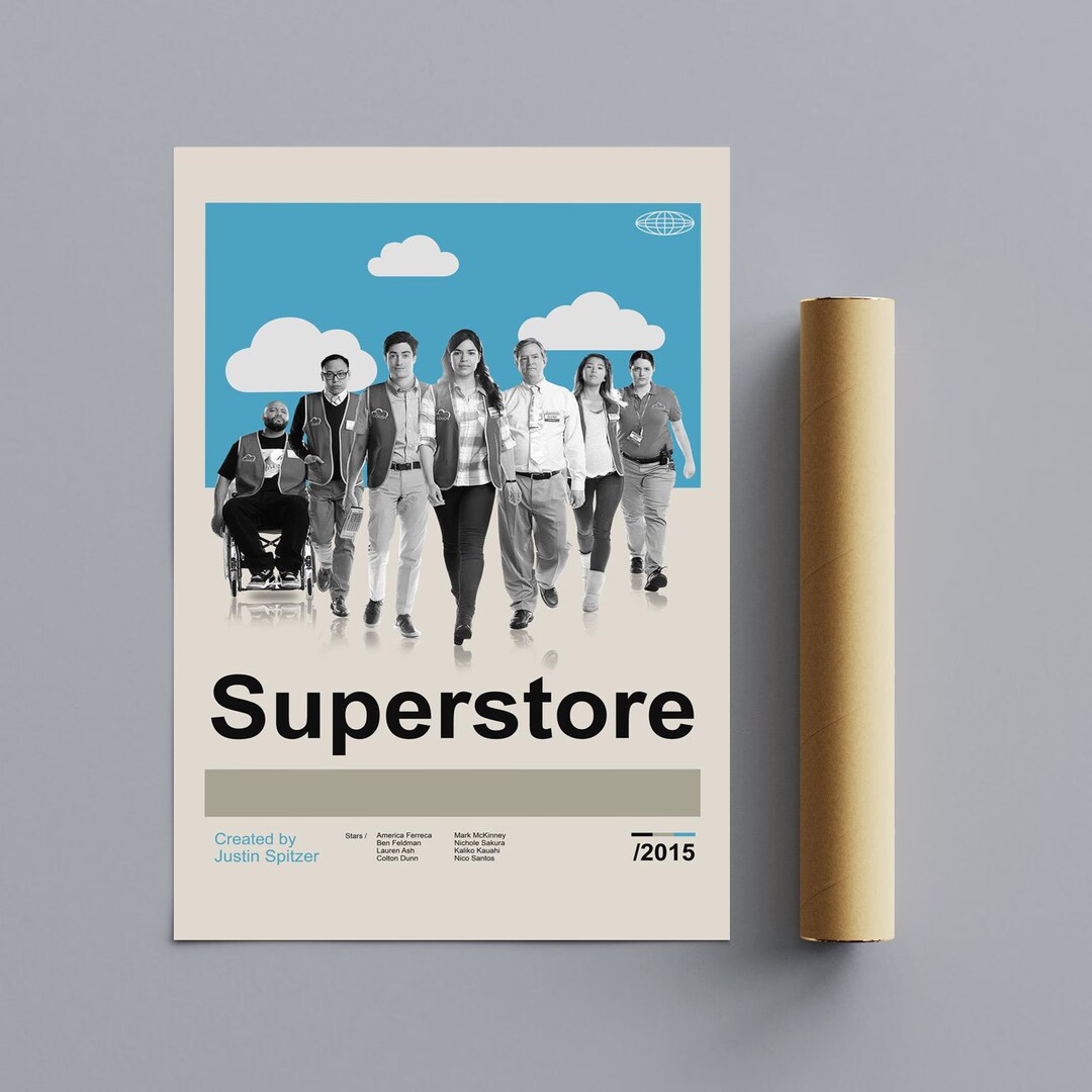 Mid Century Modern Superstore Poster Digital Print, Custom Minimalist ...