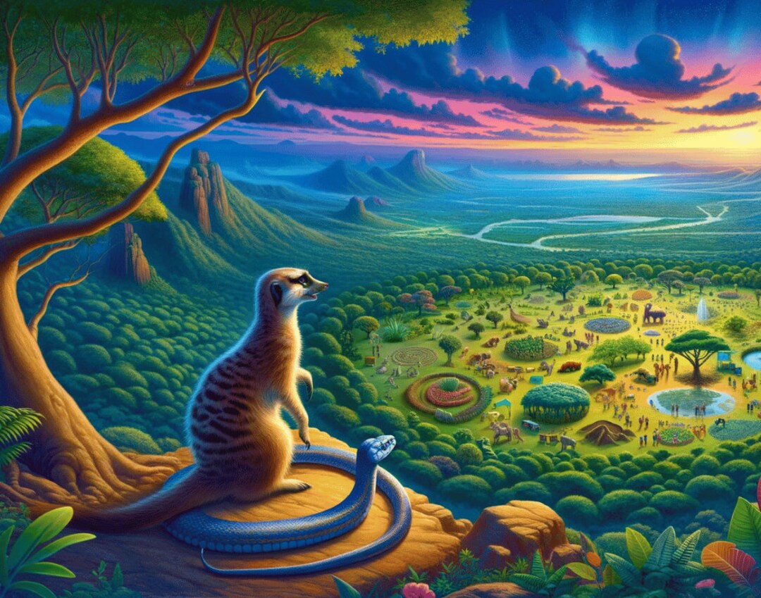 Meerkat and Snake Valley Watchers Kids' Jigsaw Puzzle, 30-piece ...
