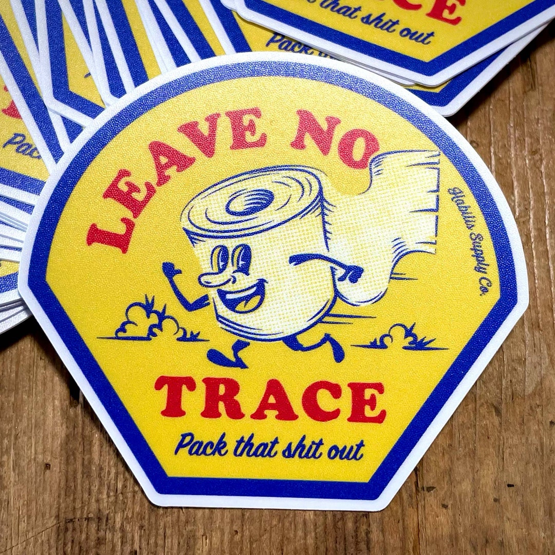 Leave No Trace Vinyl Sticker - National Park Hiking Gift Decal ...