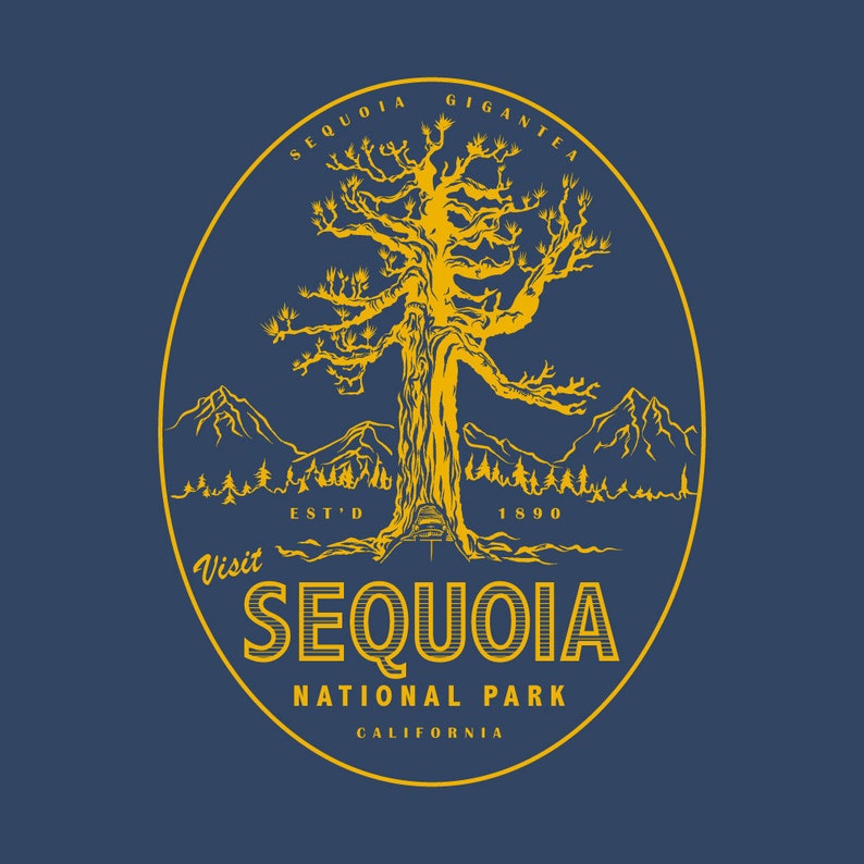 Sequoia National Park Shirt - Vintage Graphic Tee, California Hiking ...