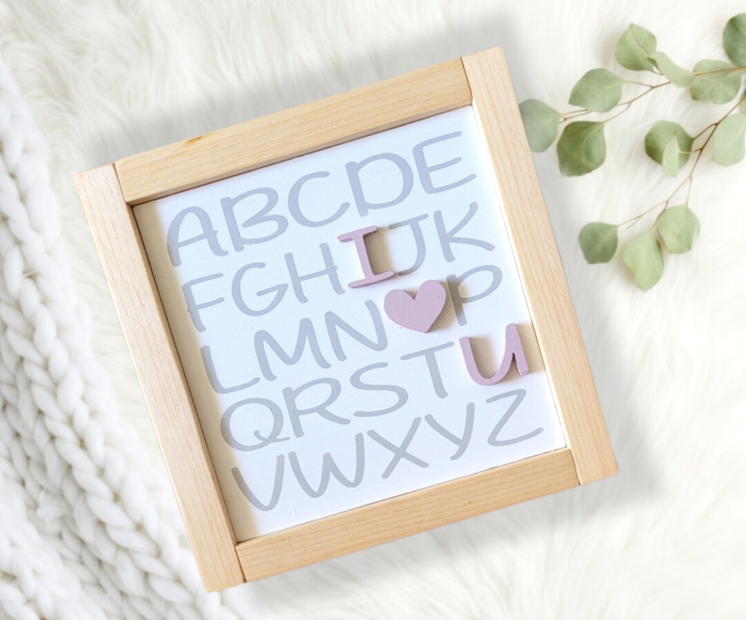 Alphabet Wood Sign Nursery Sign Children's Room Sign Babyshower Gift - Etsy