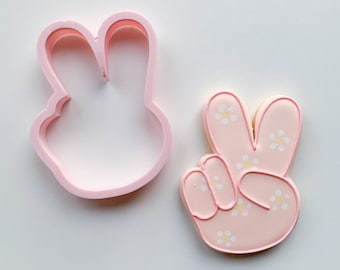 Peace Sign Hand Cookie Cutter - Etsy