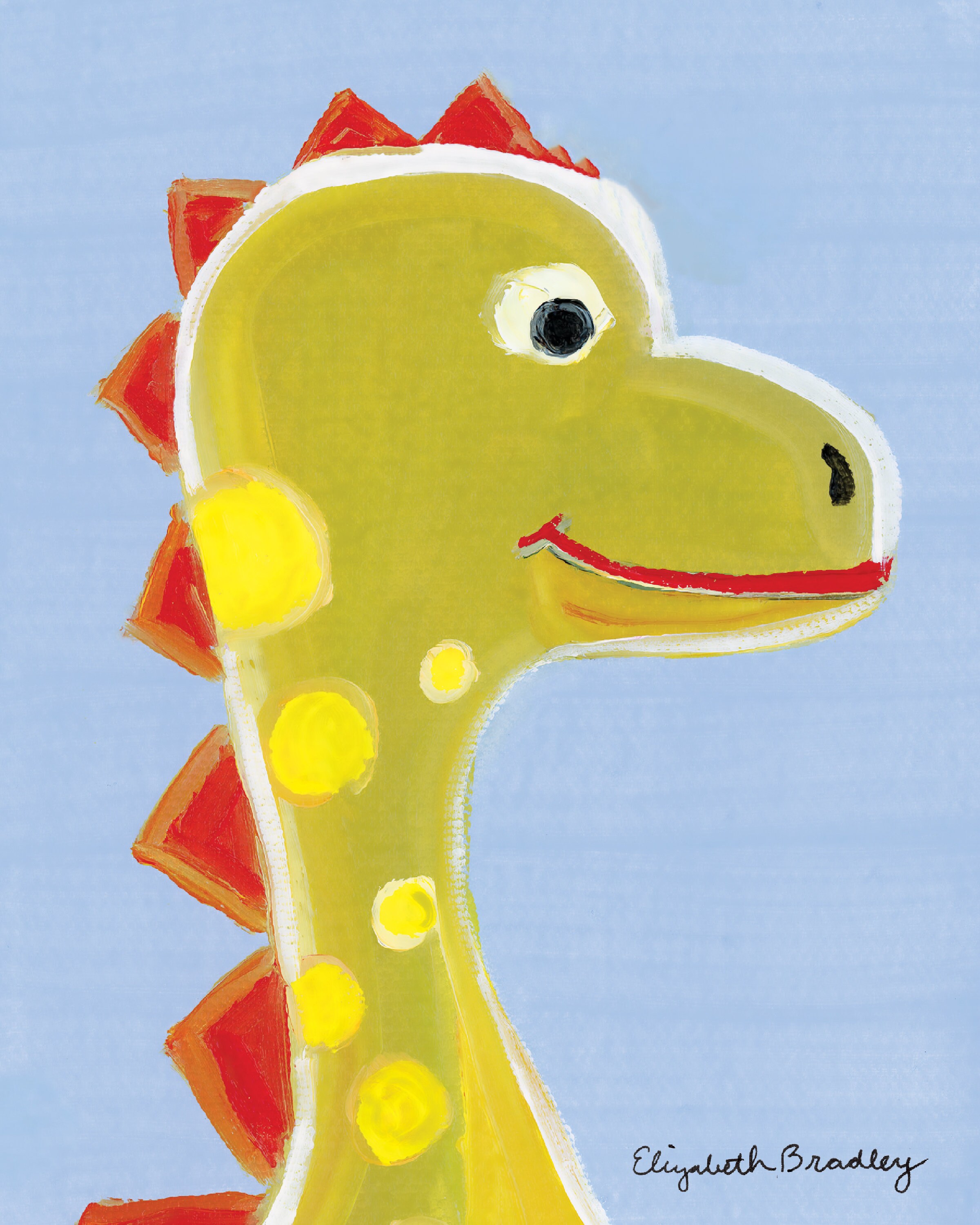 Bright Colored Dinosaur Portraits - Kid Decor - High Quality Giclee ...