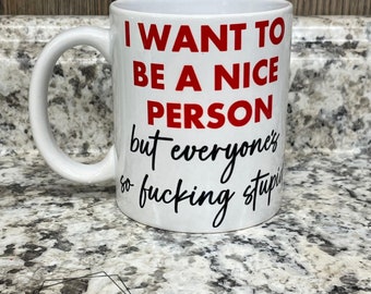 Nicest Person Travel Mug I Try to Be A Nice Person funny Insulated ...