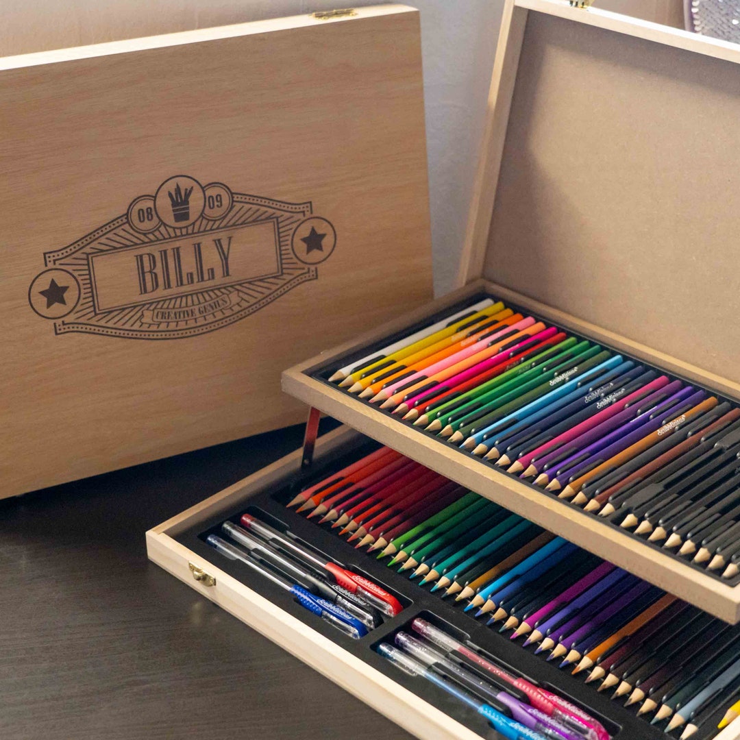 Personalised Wooden Art Box - Etsy