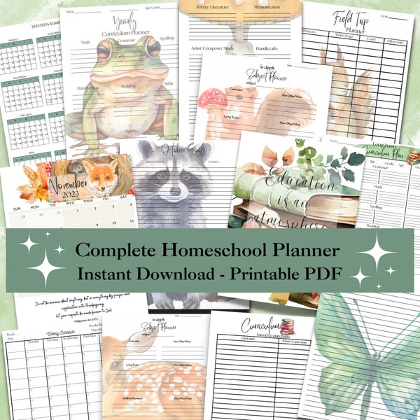 Homeschool Planner - Etsy