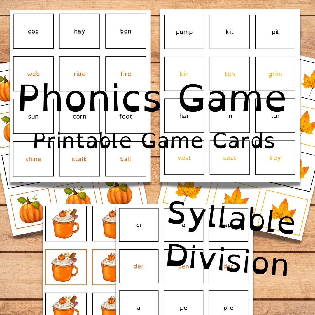 3 Game Bundle Compound Words, Closed Syllables, Open Syllable Division ...