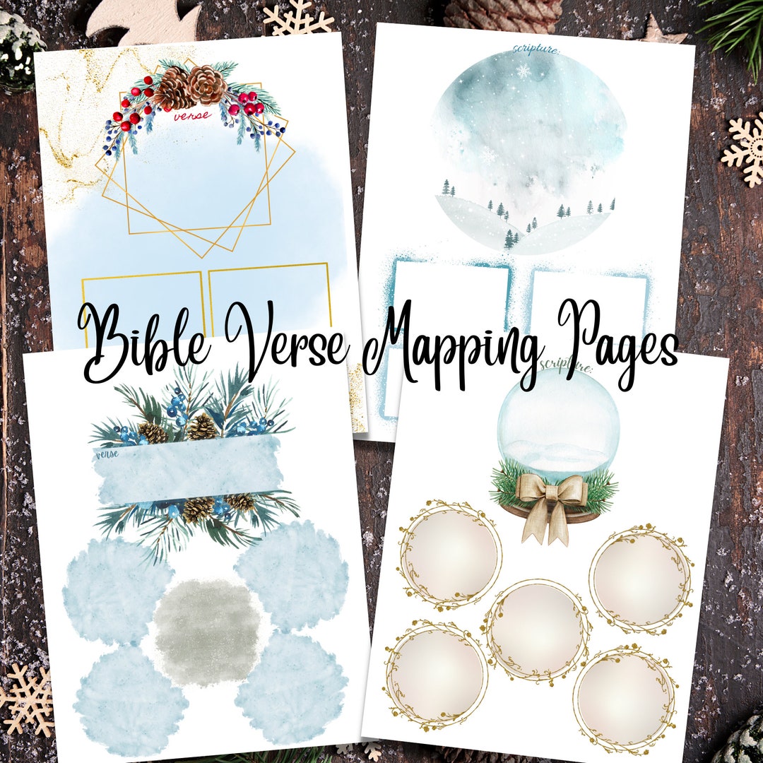 Printable Verse Mapping Winter Christmas Bible Study & Journaling ...