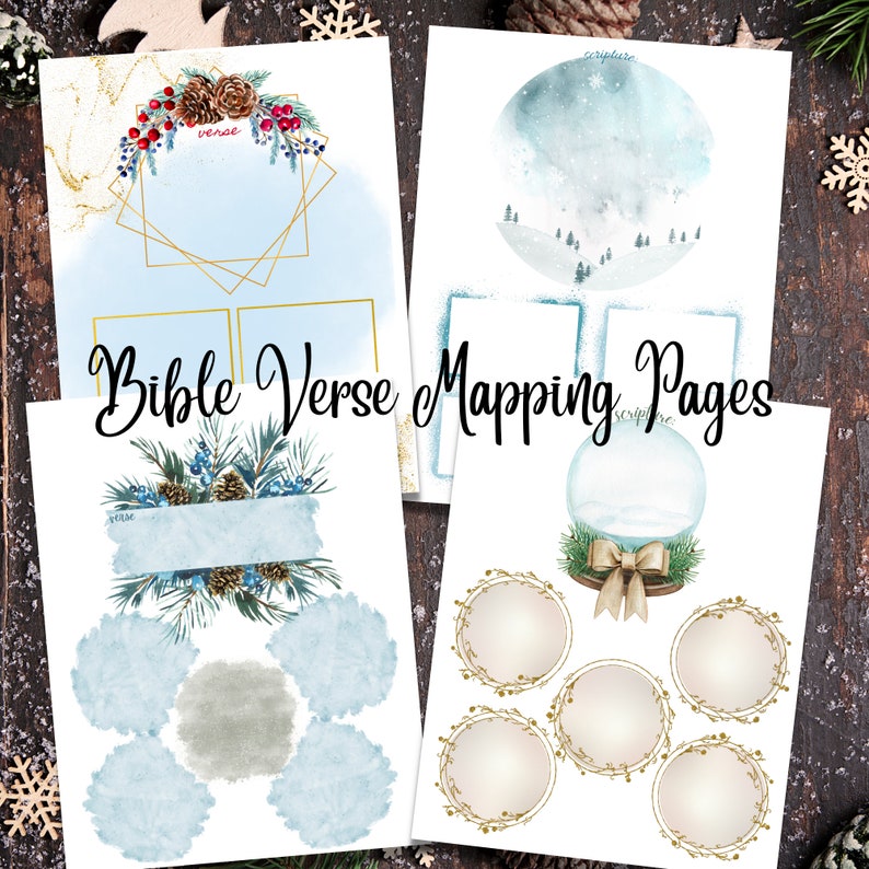 Printable Verse Mapping Winter Christmas Bible Study & Journaling ...
