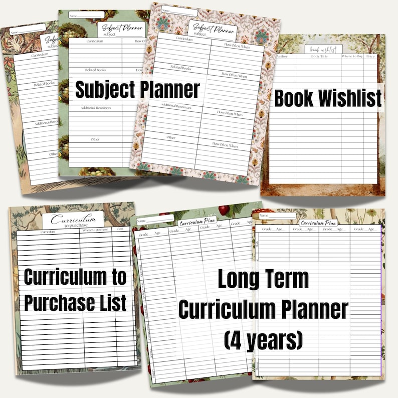 2025 2026 Printable Homeschool Planner | Vintage Storybook Theme | SO ...
