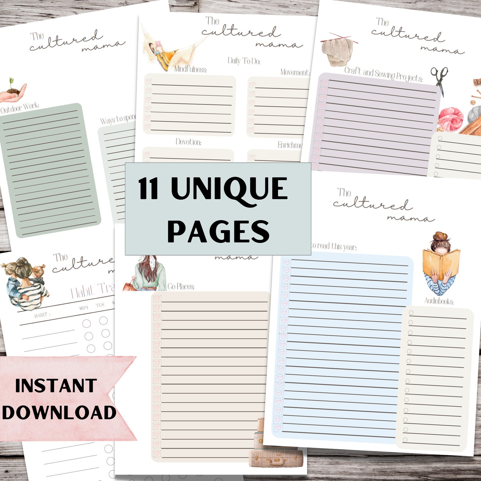 Charlotte Mason Mother Culture | Mom Self Care Planner | Daily to Do ...