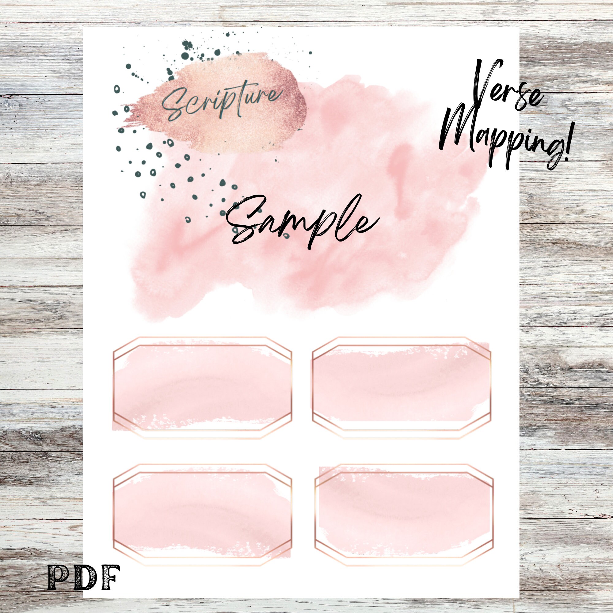 Printable Verse Mapping Pages Scripture Study Map Out Bible Verses ...