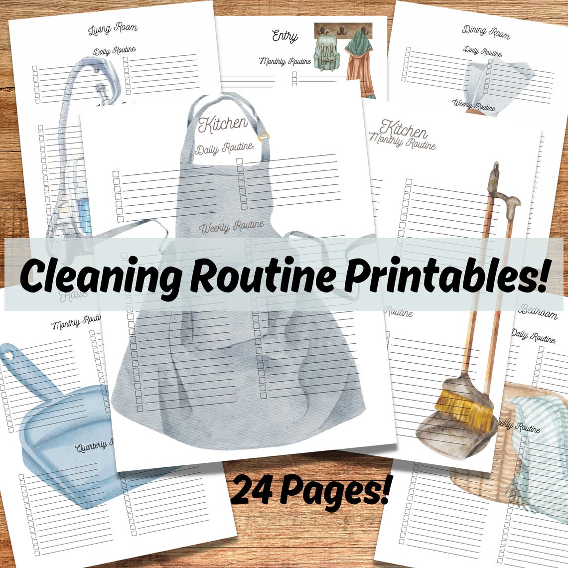 Printable Cleaning Routine Checklists | Cleaning Schedule | Household ...