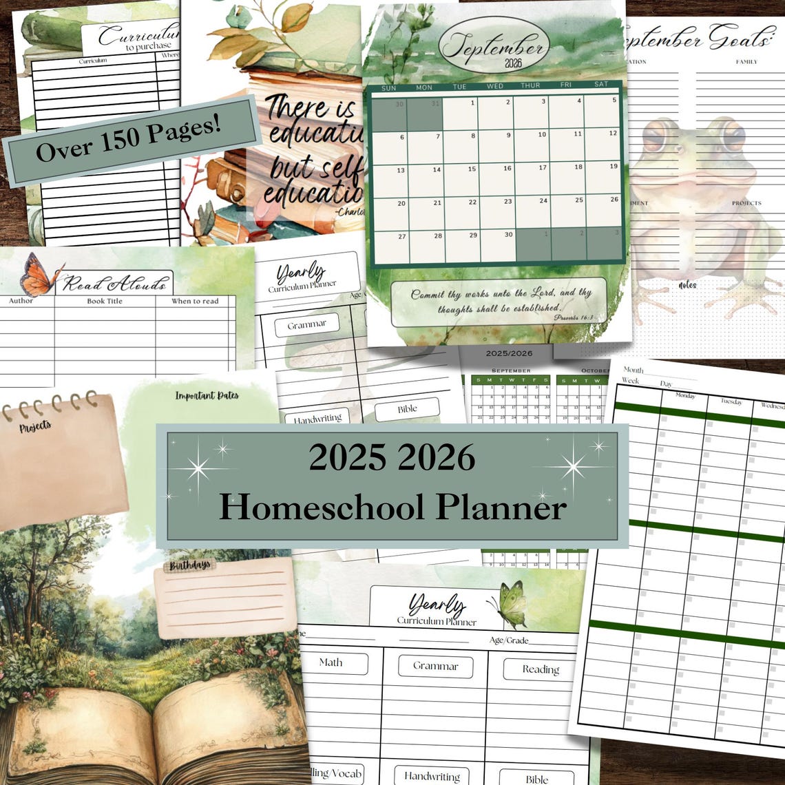 Homeschool Planner Printables 2025 2026 | Charlotte Mason Inspired ...