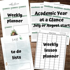 Homeschool Planner Charlotte Mason Inspired Nature Themed Curriculum ...