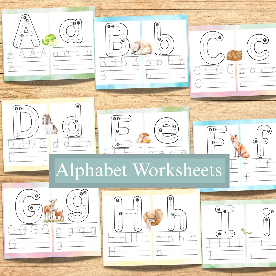 Alphabet Worksheet | ABC Handwriting Printable Worksheet | Letter ...