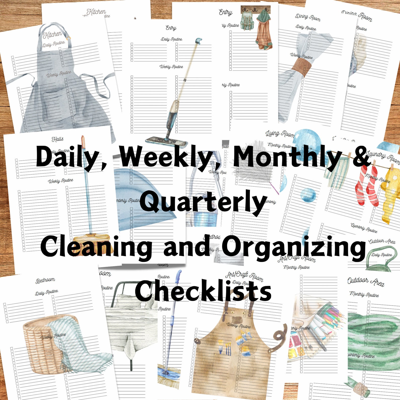 Printable Cleaning Routine Checklists Cleaning Schedule Household ...