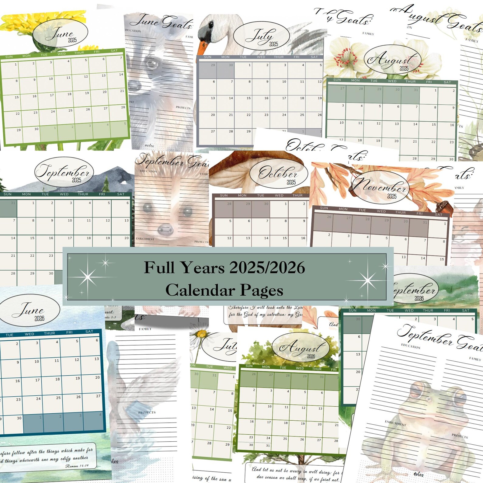 Homeschool Planner Printables 2025 2026 | Charlotte Mason Inspired ...