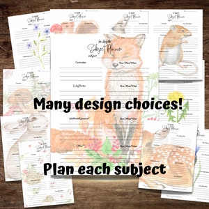 Homeschool Planner Charlotte Mason Inspired Nature Themed Curriculum ...