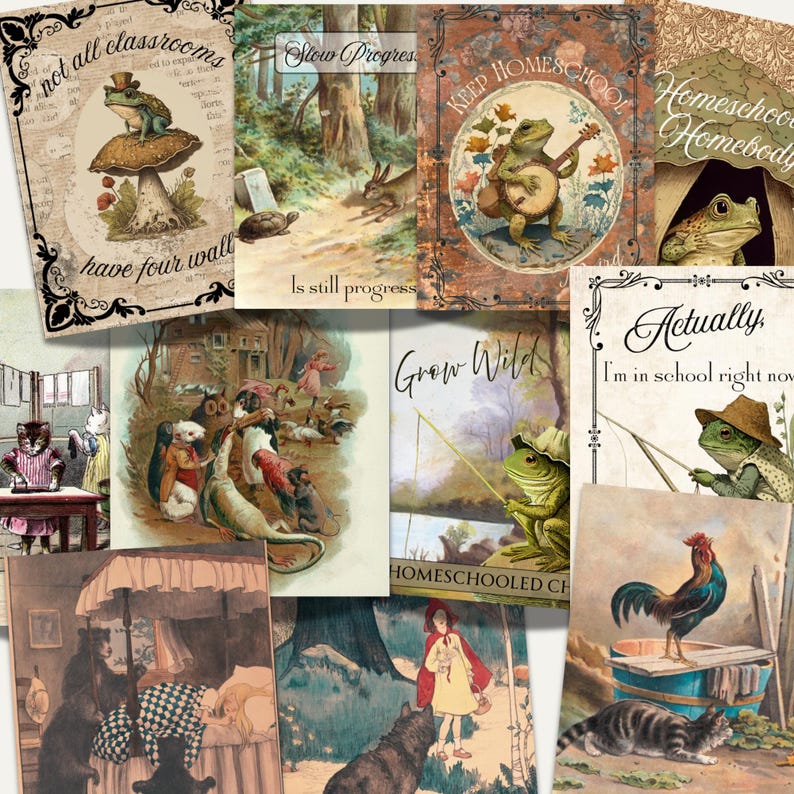 2025 2026 Printable Homeschool Planner | Vintage Storybook Theme | SO ...