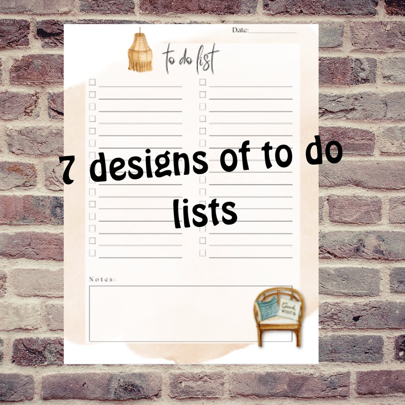 Weekly & Daily Planner Block Schedule to Do Lists Planning Pages Boho ...