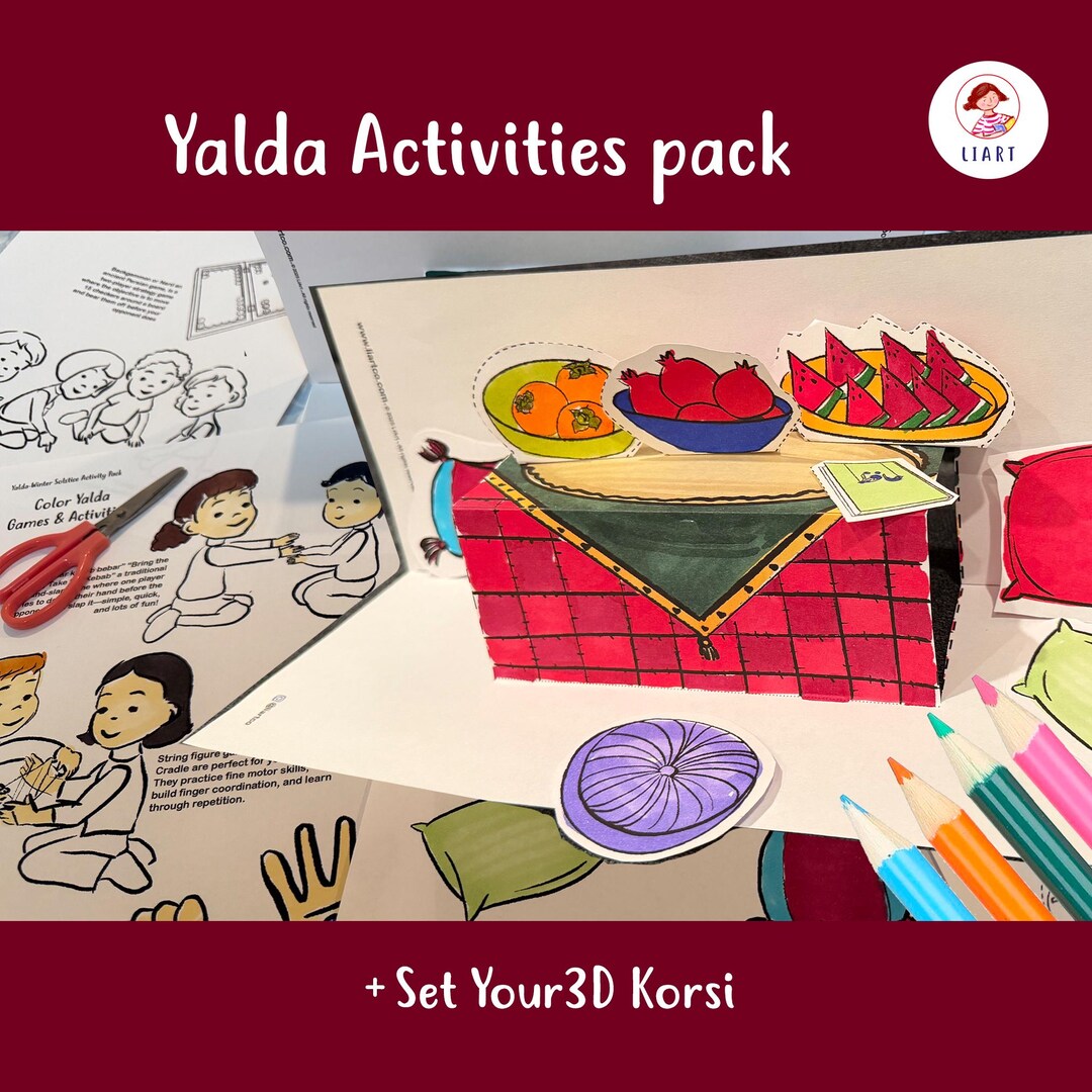 Yalda Winter Solstice Activity Pack – 6 Printable Pages (yalda Night ...