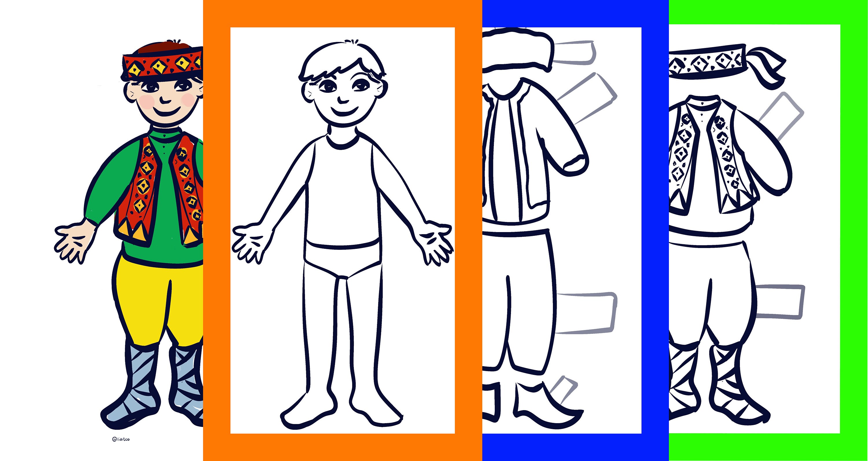 Boy Paper Doll Outline
