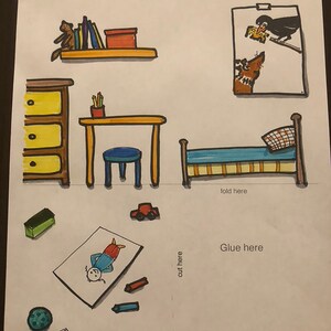 3D Folding Paper House Kids Activity Coloring and Building Booklet - Etsy