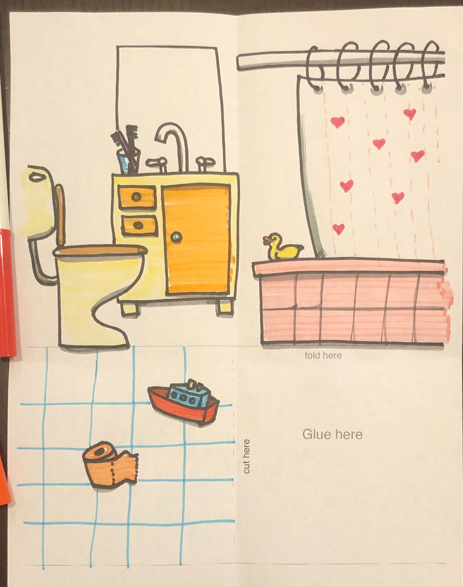 3D Folding Paper House Kids Activity Coloring and Building Booklet - Etsy