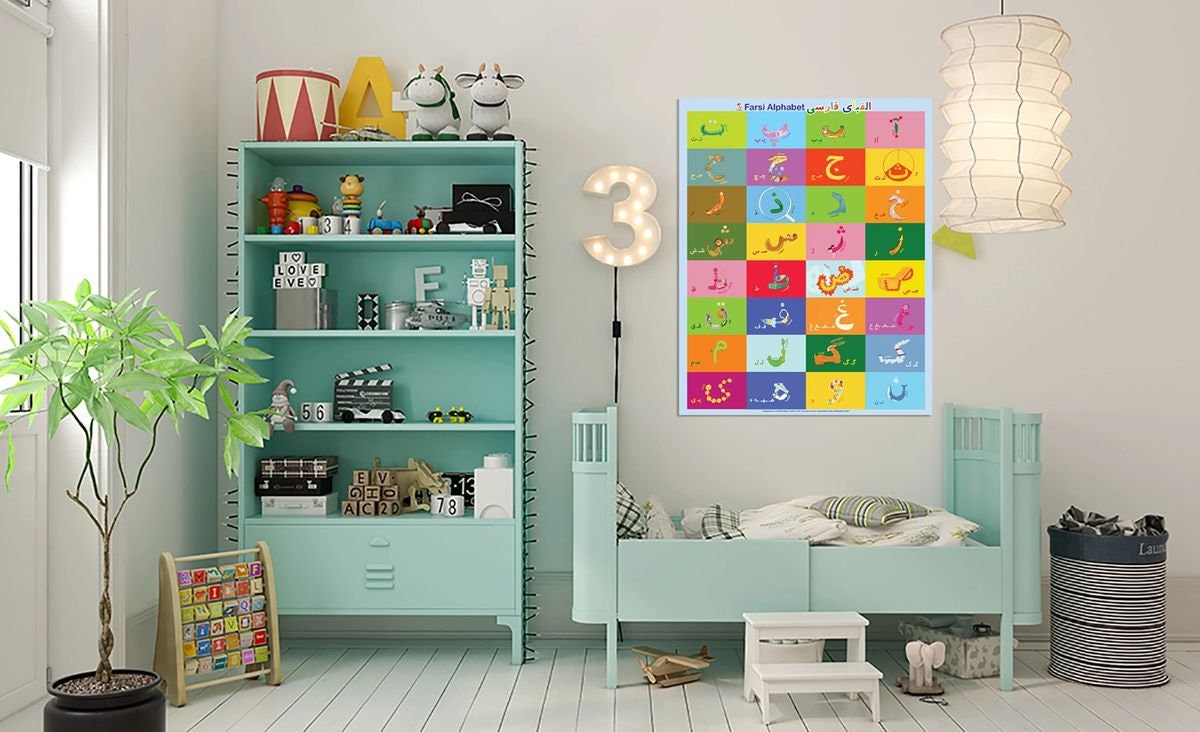 Farsi Alphabet Posters 2pack Set (pictorial Poster & Manuscript Writing ...