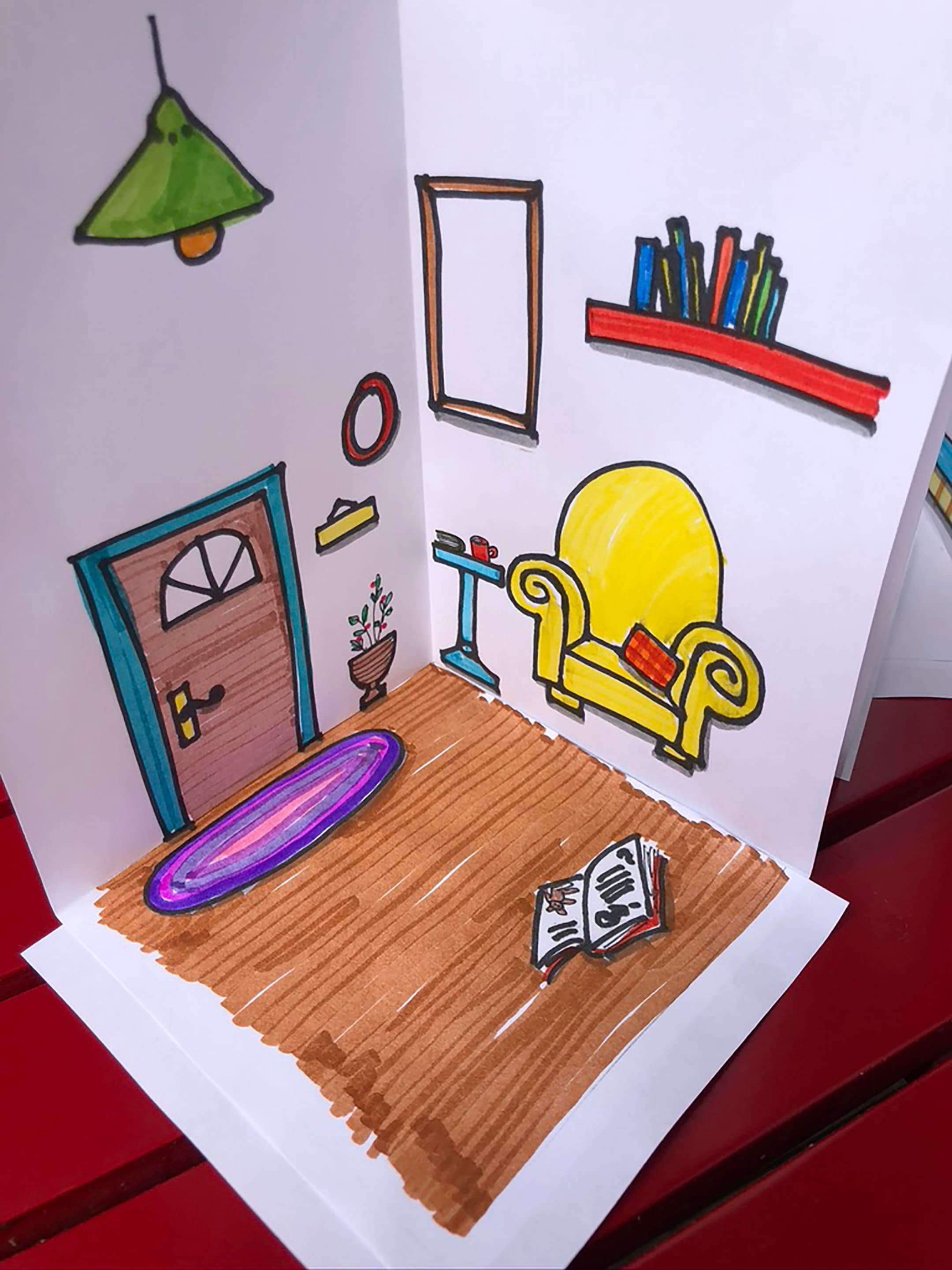 3D Folding Paper House Kids Activity Coloring and Building Booklet - Etsy