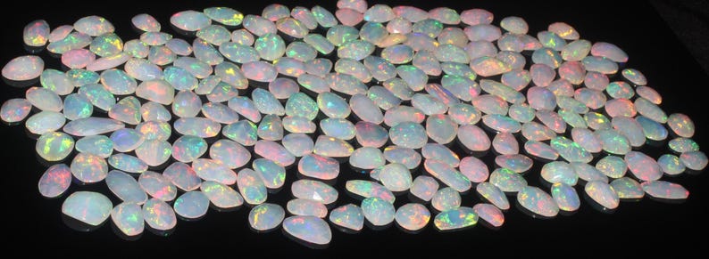 Buy Ethiopian Opal Rose Cut Slices | Natural Gemstone for Jewelry ...