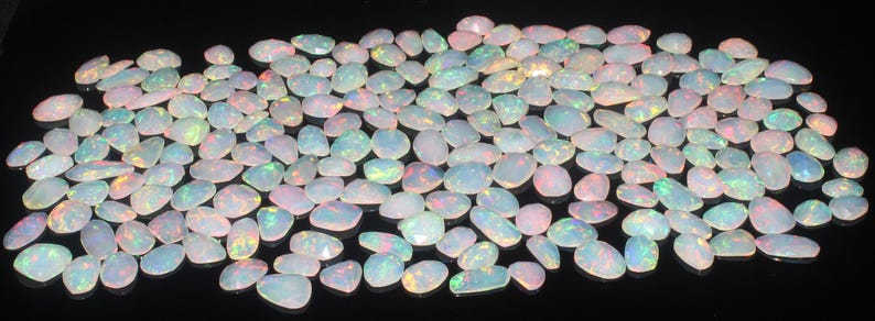 Buy Ethiopian Opal Rose Cut Slices | Natural Gemstone for Jewelry ...