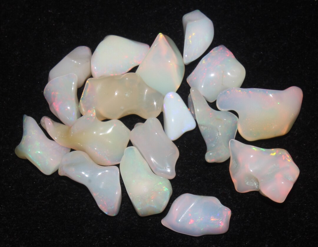 Natural Gemstone Multi Fire Ethiopian Welo Opal Polished Smooth ...