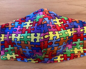 Puzzle Piece Mask - Etsy
