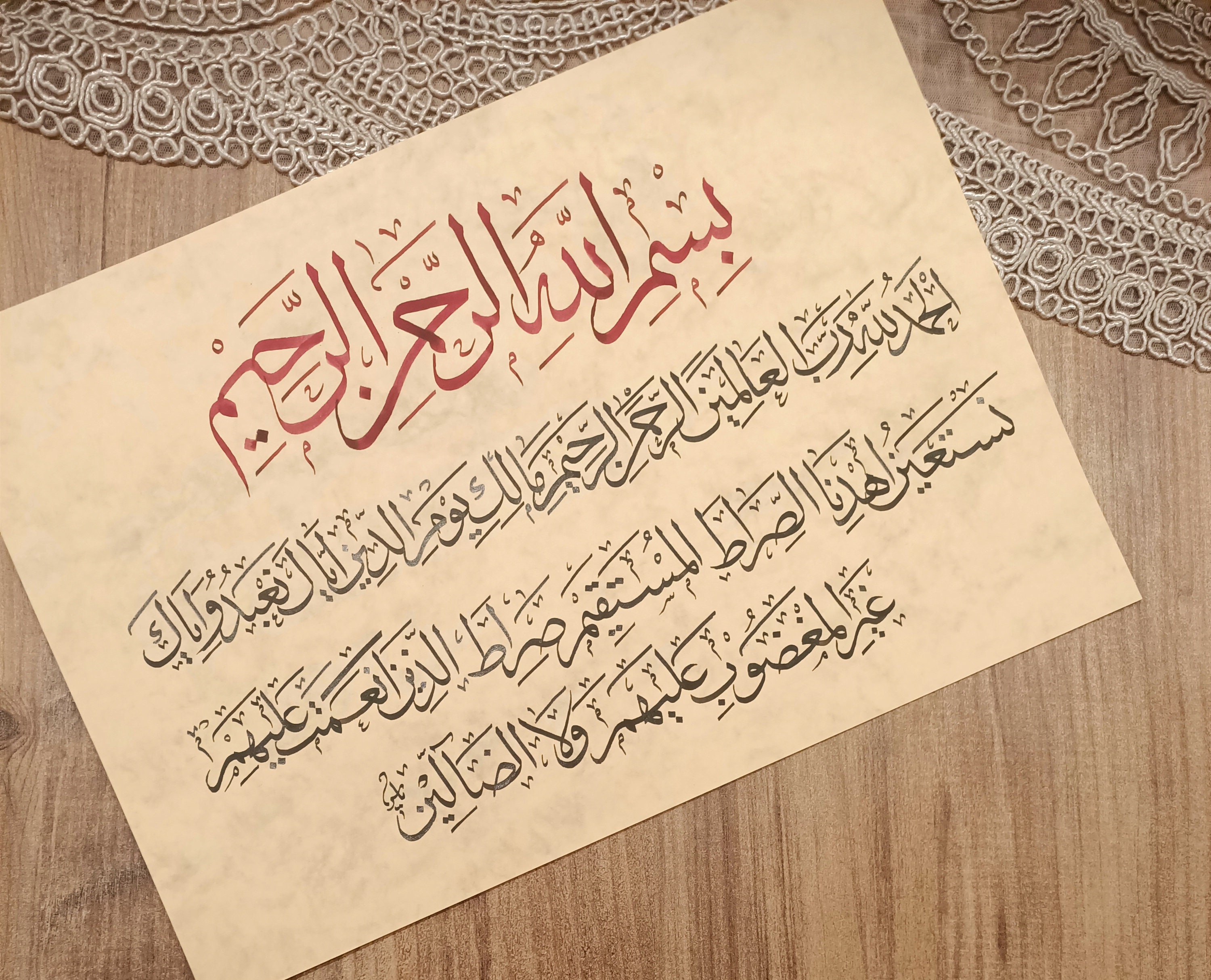 Surah Al Fatiha İslamic Wall Art Stylish Home Design - Etsy