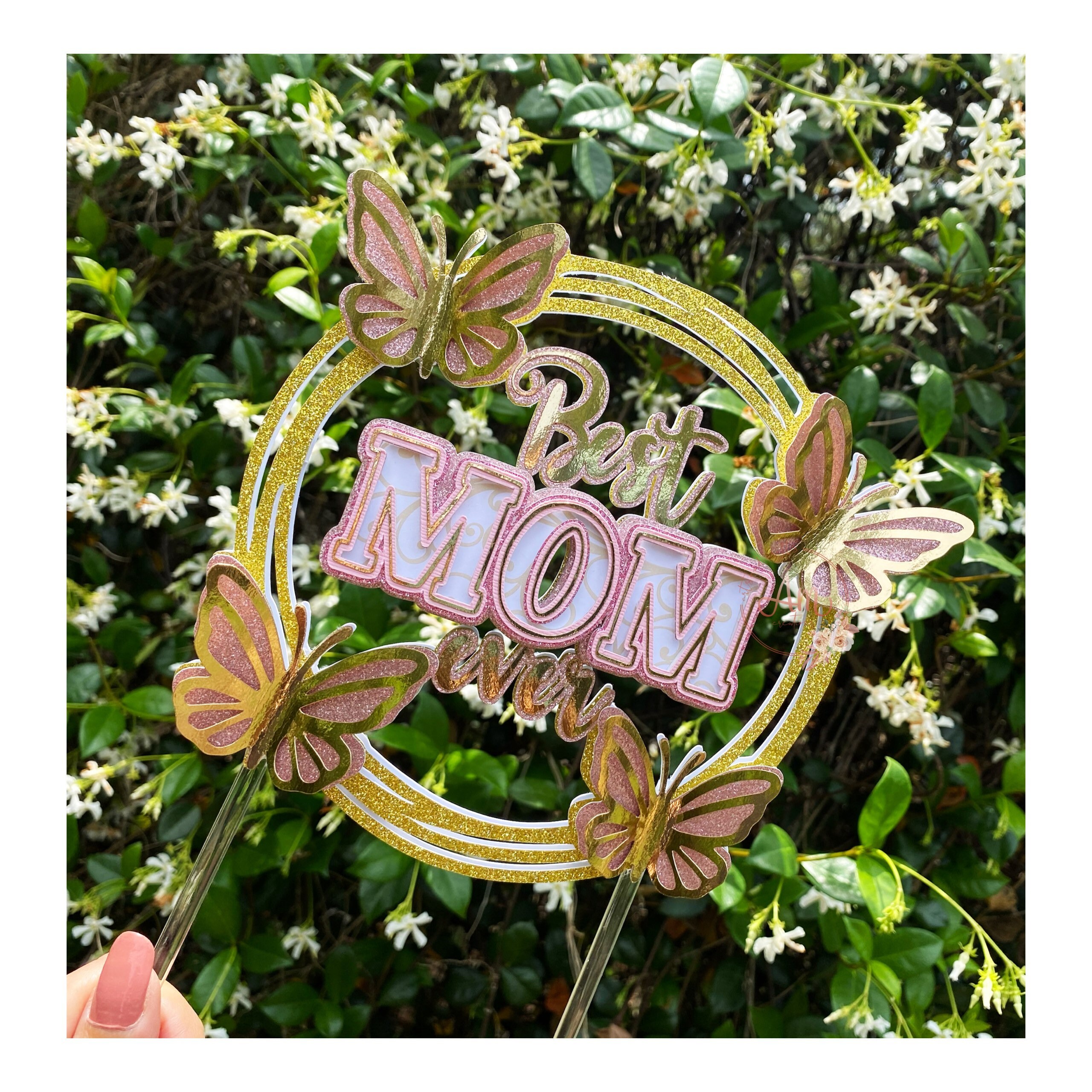 Best MOM cake topper Mothers Day cake topper - Etsy España