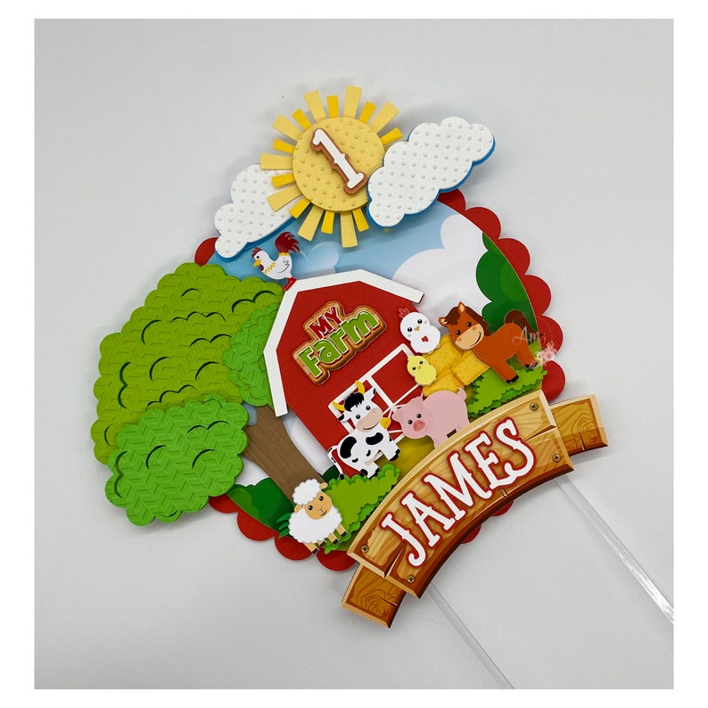 Farm Cake Topper Old Mcdonald Farm Farm Party Decoration - Etsy