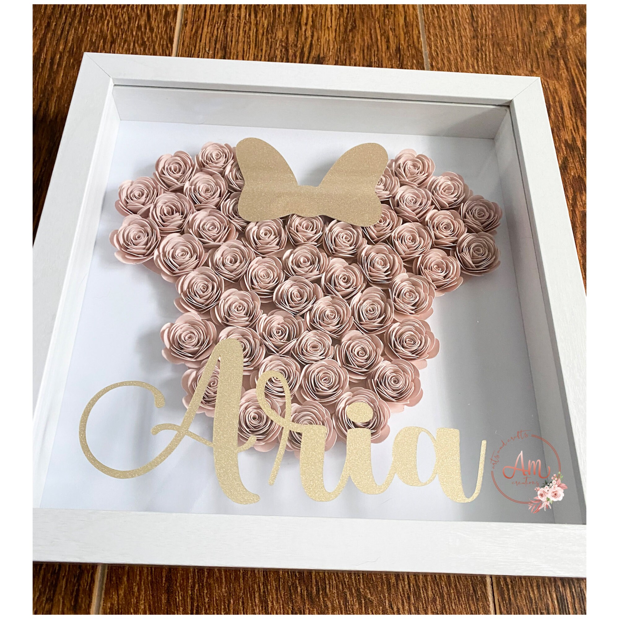 Inspired Minnie Mouse Shadow Box 3D Flower Shadow Box - Etsy