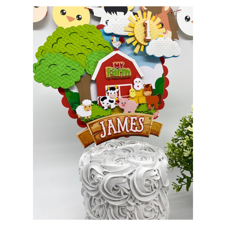 Farm Cake Topper Old Mcdonald Farm Farm Party Decoration - Etsy