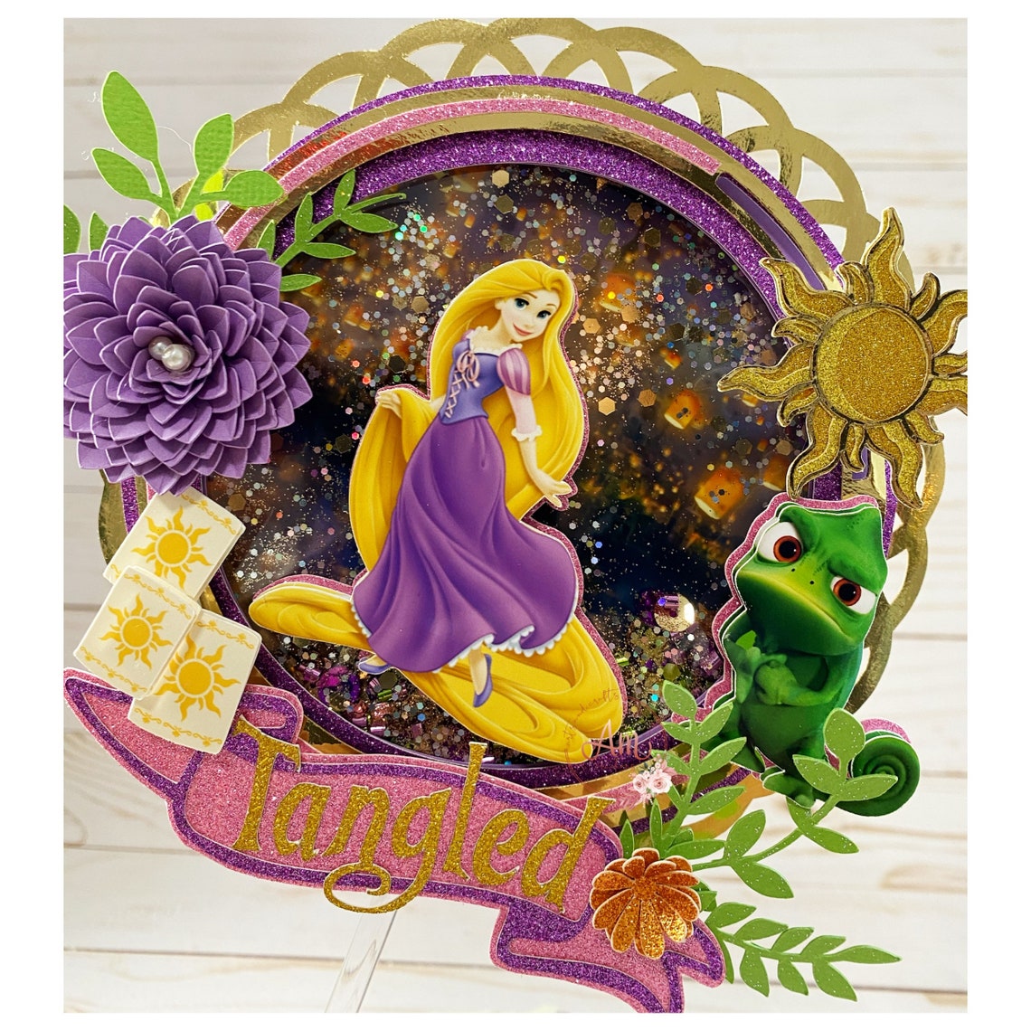 Tangled cake topper Rapunzel Cake topper Princess cake | Etsy