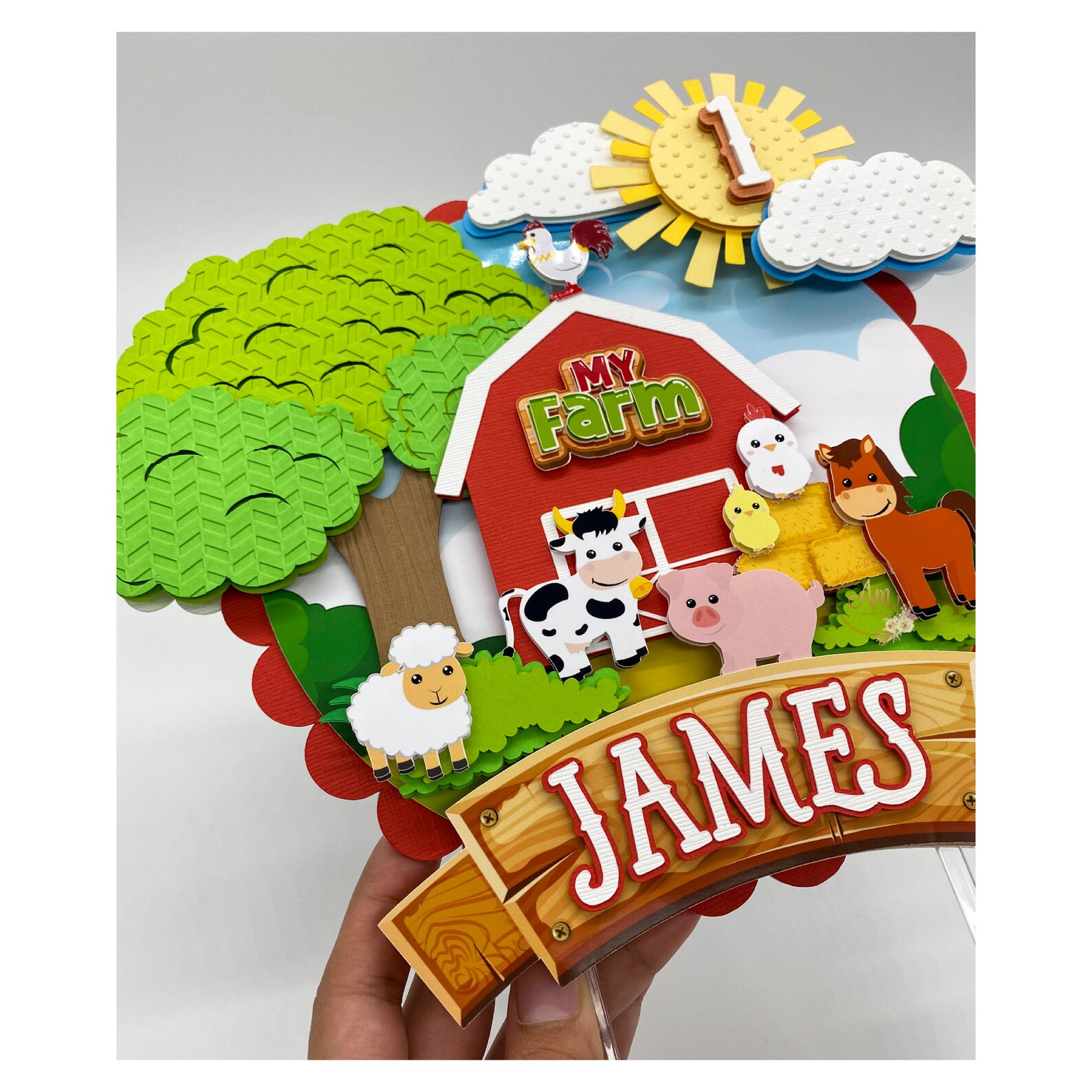 Farm Cake Topper Old McDonald Farm Farm Party Decoration - Etsy España