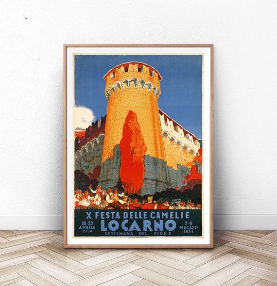 LOCARNO Travel Poster Paris Wall Art Swiss Art Print France | Etsy