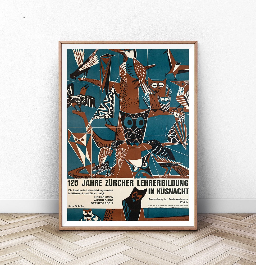 Museum Exhibition Poster, Modern Wall Art, Mid Century Modern Art Print ...