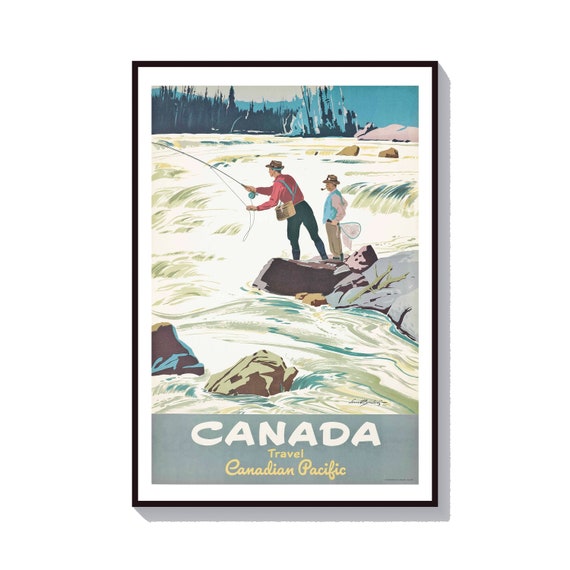 Canada Poster Canadian Artwork Cottage Decor Cabin Art | Etsy