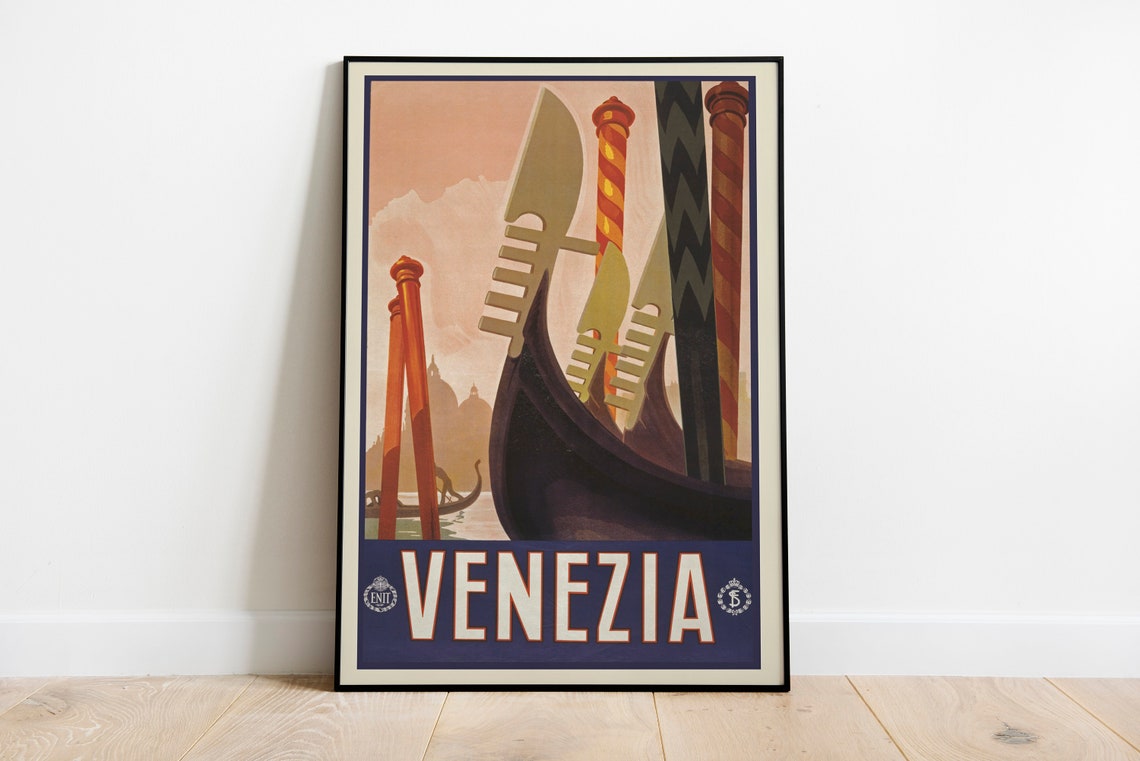 Venice Poster Italy Print Italian Wall Art Venice Print | Etsy