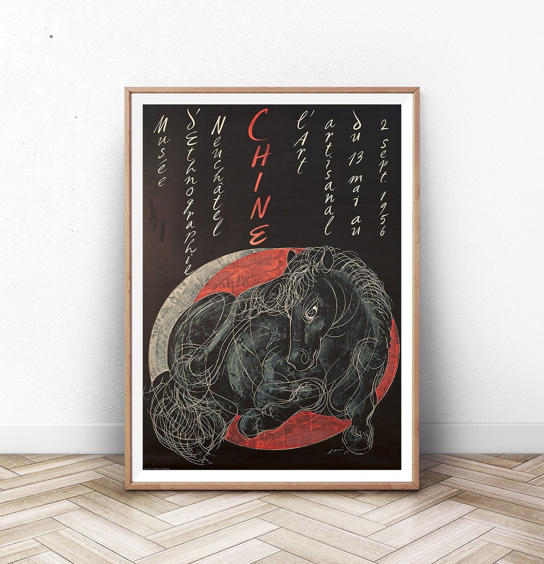 China Art Exhibition Poster: Mid-century Modern Paris Print - Etsy