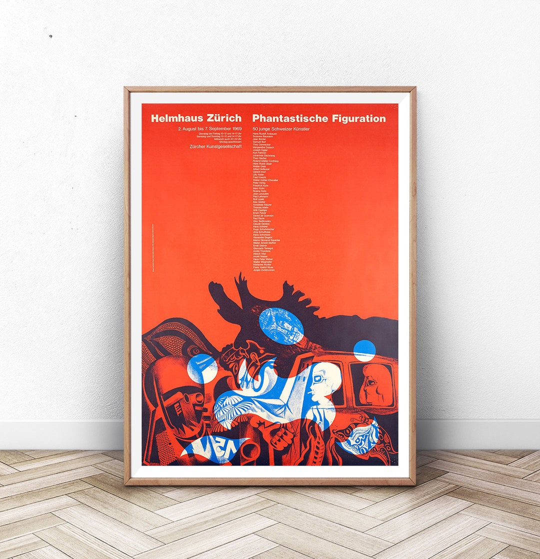 Vintage Exhibition Poster, Modern Wall Art, Mid Century Modern Art ...
