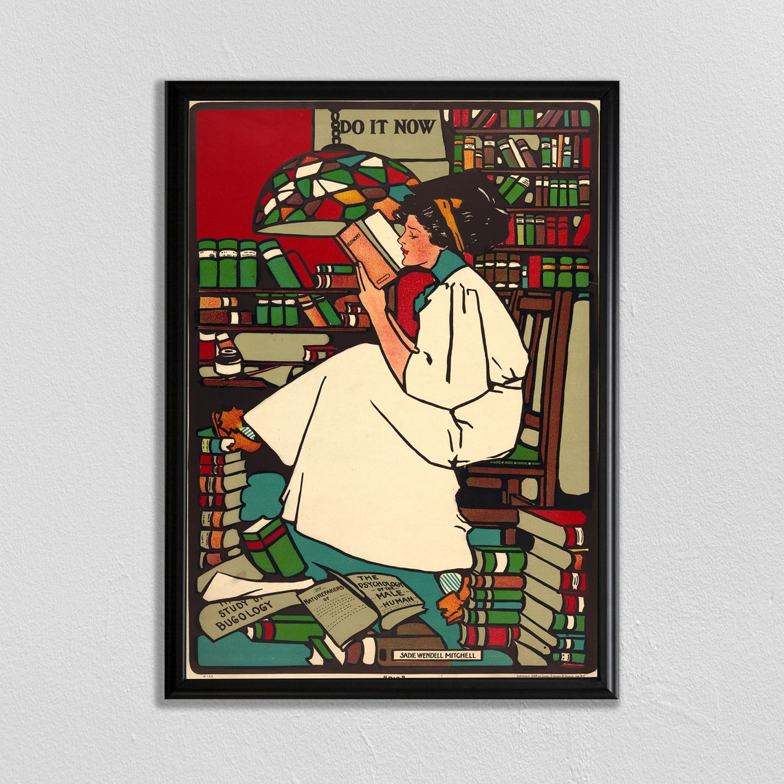 Book Poster Quote Poster Take Along A Book Vintage Poster - Etsy