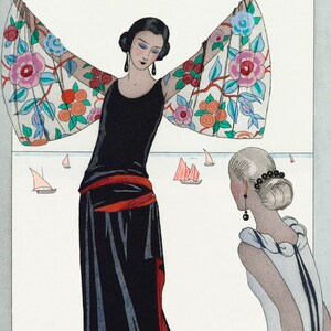 George Barbier Print, Fashion Illustration, Home Decor, Paris Wall Art ...